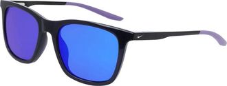Nike unisex, Accessoires, Multicolore, Taille: ONE Size Lunettes de soleil noires inject&eacute;es avec miroir bleu