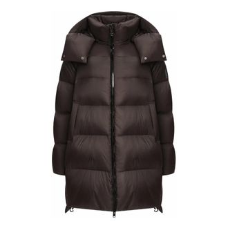 Cesare Gaspari &Uuml;bergro&szlig;e Kapuzen-Daunen-Pufferjacke - - Coats - Damen - Braun - XL