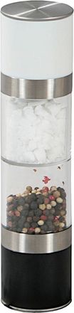 KESPER Pfeffer- und Salzmühle 13696 aus Edelstahl und Kunststoff, Höhe 22 cm