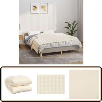 vidaXL Gewichtsdecke Hellcreme 137x200 cm 10 kg Stoff - Gewichtsdecke - Schlafdecke - Decke - Schlafdruckdecke - Stressabbau