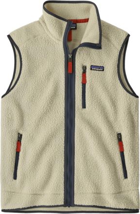 Patagonia Ms Retro Pile Vest-Pelican w/Smolder Blue-L