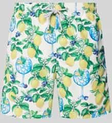 MC2 Saint Barth Straight Fit Badeshorts mit Logo-Patch Modell Gustavia