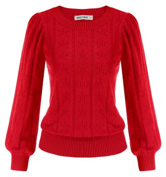 Grace Karin Sweater Damen ohne Kapuze Pullover lang Strickpullover Langarm Langarm Pullover CL834-9 M