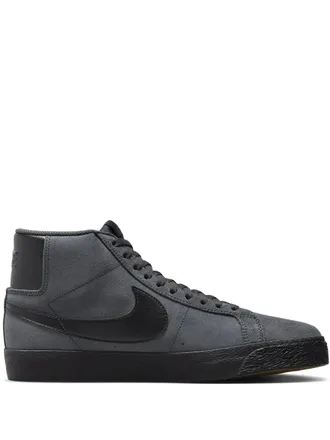 Nike baskets mi-montantes Zoom Blazer SB &agrave; logo emboss&eacute; - Gris