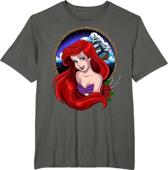 Disney Little Mermaid Ariel Sailor Tattoo Graphic T-Shirt T-Shirt