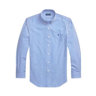 Polo Ralph Lauren Gestreiftes Baumwollhemd nach Ma&szlig; - - Shirts - Herren - Blau - XL
