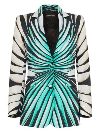 Roberto Cavalli blazer à pois - Bleu