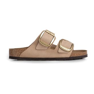 Birkenstock Femme, Chaussures, Beige, Taille: 37 EU Big Buckle Nubuck Sandales
