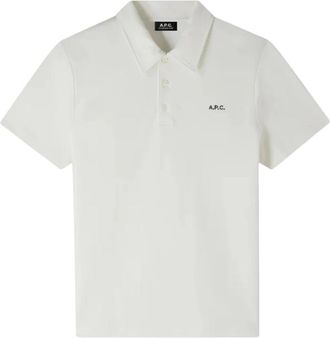 A.P.C. Carter Logo Polo - - Tops - Herren - Wei&szlig; - M