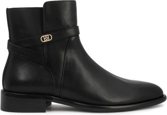 Kazar Bottines en cuir avec sangle et monogramme - Femme - Chaussures - Noir - Taille: 37 EU