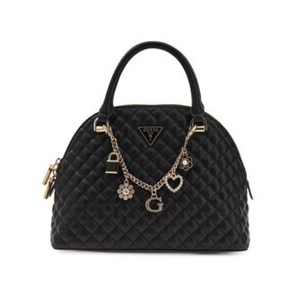 Guess Femme, Sacs, Noir, Taille: ONE Size Sac &agrave; main matelass&eacute; en similicuir