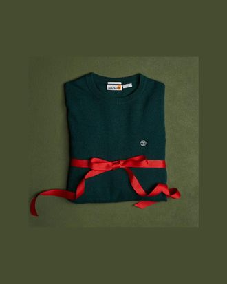 Timberland Cohas Brook Rundhalspullover aus Merinowolle f&uuml;r Herren in Dunkelgr&uuml;n, Herren, Gr&uuml;n, Gr&ouml;&szlig;e