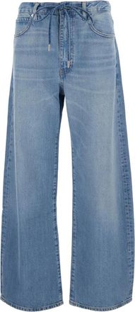 Frame Denim Femme, Jeans, Bleu, Taille: W30 The Off Duty Drawstring Bow