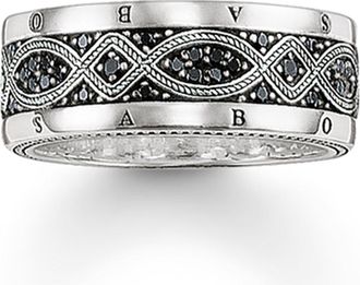 Thomas Sabo Thomas Sabo Herren-Dezenter Freundschaftsring 925 Sterlingsilber mit - Ringgröße 52 TR2006-051-11-52