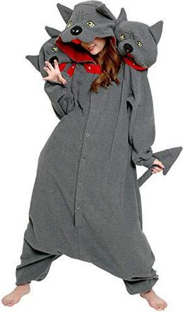 Sazac Kerberos Cerbere Onesie Costume Kigurumi | SAZAC Kigurumi | Halloween & Carnaval | pour Enfants et Adultes | Taille Unique (155 - 180+ cm)