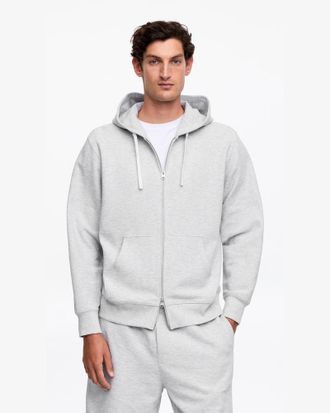 Arket Jersey-Kapuzenjacke Mit Rei&szlig;verschluss -Grau