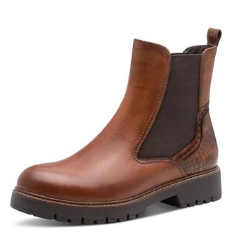 Tamaris Bottines Chelsea pour femme 1-25466-45 - En cuir cognac - Taille 40 EU, Cuir de cognac., 40 EU