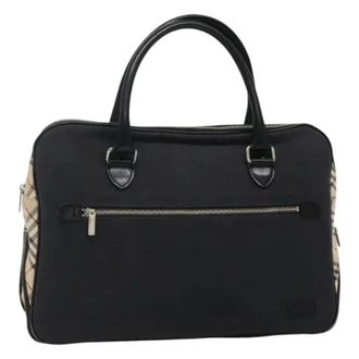 Burberry Pre-owned Toile sacs-main - Femme - Pre-owned - Bleu - Taille: ONE Size