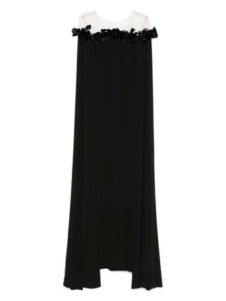 Cristallini robe longue Adelaida - Noir