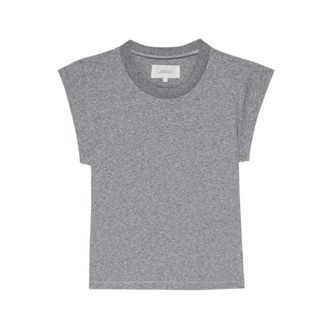 The Great. Peak Shoulder Tee - - Tops - Damen - Grau - XS