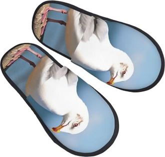 Generic Chaussons Maison Mouette Mignonne Doux Pantoufles En Coton Épais Slippers Pour Outdoor Hiver Unisex L