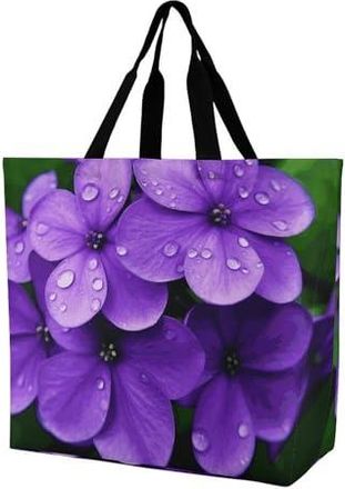 Generic Fleur Violette Sac Fourre-Tout D&eacute;contract&eacute; Tote Bag Pliable Sac &Agrave; Bandouli&egrave;re Pour Travail Shopping Quotidienne