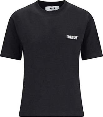 Msgm Msgm, Femme, Tops, Noir, Taille: 40 FR T Shirt