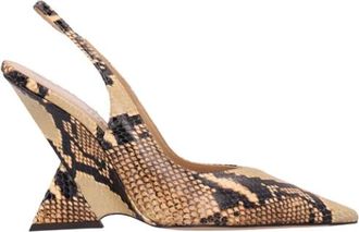 The Attico Femme, Chaussures, Brun, Taille: 36 1/2 EU Escarpins à Bride Imprimée en Cuir