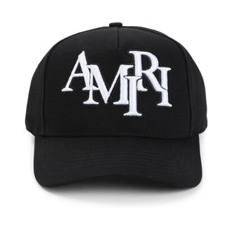 Amiri Homme, Accessoires, Noir, Taille: ONE Size Amhacp1039 Staggered Canvas Hat
