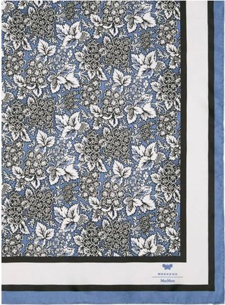 Max Mara Femme, Accessoires, Bleu, Taille: ONE Size Onesto Silk Twill Scarf