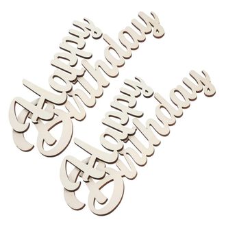 Valiclud 2 Satz Holz Geburtstagsdeko Happy Birthday Schild Wiederverwendbare Geburtstagsplakette Tischschild f&uuml;r Partydekoration und Fotohintergrund