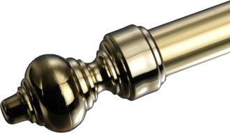 Liedeco Endst&uuml;ck f&uuml;r Gardinenstangen Th&uuml;ringen, &oslash; 28 mm, 2 St&uuml;ck vermessingt