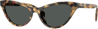 Versace Lunettes de soleil oeil de chat - Femme - Accessoires - Brun - Taille: 55 MM
