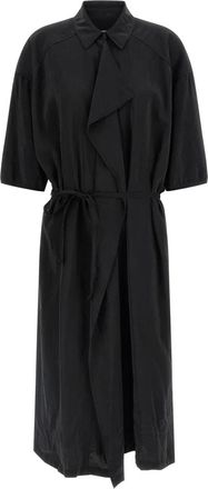 Christophe Lemaire Femme, Robes, Noir, Taille: 38 FR Asymmetrical Shirt Dress