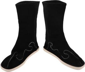 Valiclud Chaussures Hanfu Hommes Traditionnelles PU Antid&eacute;rapantes Design Chinois Classique pour Cosplay Arts Martiaux et Usage Quotidien