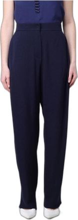 Emporio Armani Viskose-Hose mit geradem Bein - - Trousers - Damen - Blau - M