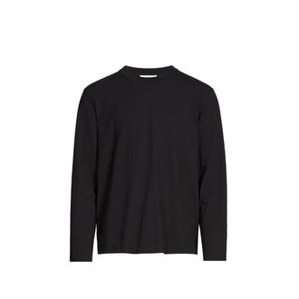 Saison 1865 Baff T -Shirt Round Col in gemischten Baumwolle - Schwarz