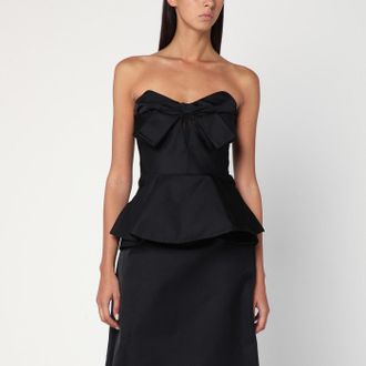 Alexander McQueen Schwarzes Korsett-Top aus Seidengemisch