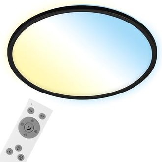 Briloner LED Deckenlampe flach Smart Home, funktioniert mit Alexa, Fernbedienung, Lampe, Deckenleuchte, Wohnzimmerlampe, LED Panel, Schlafzimmerlampe, Flurlamp