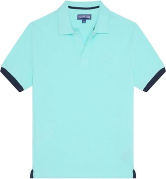 Vilebrequin Homme, Tops, Bleu, Taille: S Polo en Piqu&eacute; de Coton