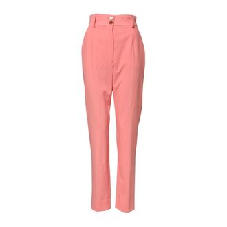 Dolce & Gabbana Hochtaillierte Tapered-Kleidungshose - - Trousers - Damen - Rosa - S
