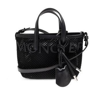 Moncler Femme, Sacs, Noir, Taille: ONE Size Very Mesh & Leather Tote Bag