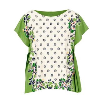 Marc Cain Seidenbluse mit Hibiskus-Print - - Blouses & Shirts - Damen - Mehrfarbig - L