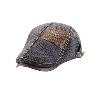 Generic Chapeaux chauds en forme de bec de canard pour homme pour lautomne et lhiver | Bonnet tricoté en polyuréthane, gris, Taille unique