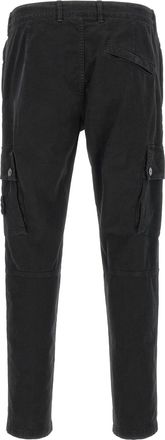 Stone Island Stretch Cotton Canvas Cargo Pants - Black