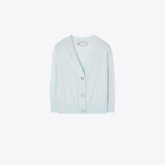 Tory Burch Damen Cotton Shrunken Cardigan