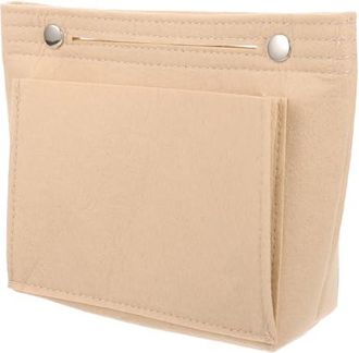 BESPORTBLE Organisateur de Paquet &agrave; Main en Feutre 2 Mm Beige, Trousse Multifonction pour Cosm&eacute;tiques et Accessoires, Format Petit 18x17 Cm, Insert de Paquet de 