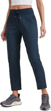 CRZ YOGA Femme Capri Pantacourt Survêtement Jogger avec Poches pour Sports Casual Bleu Encre 40