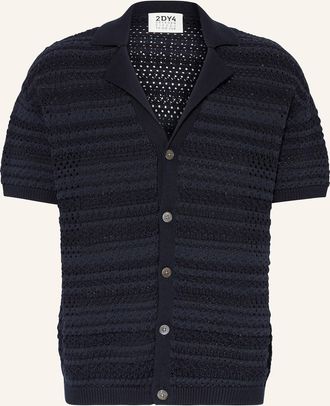 Drykorn Drykorn Strick-Resorthemd Ray Comfort Fit blau