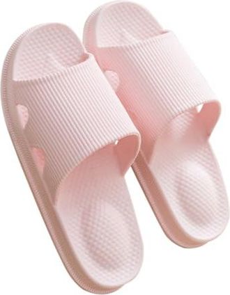 BESTONZON Hemobllo Sandales d&Eacute;t&eacute; Antid&eacute;rapantes pour Femmes Pantoufles de Massage en PVC Rose Taille 40-41 L&eacute;g&egrave;res et Confortables pour Salle de Bain et Usage I